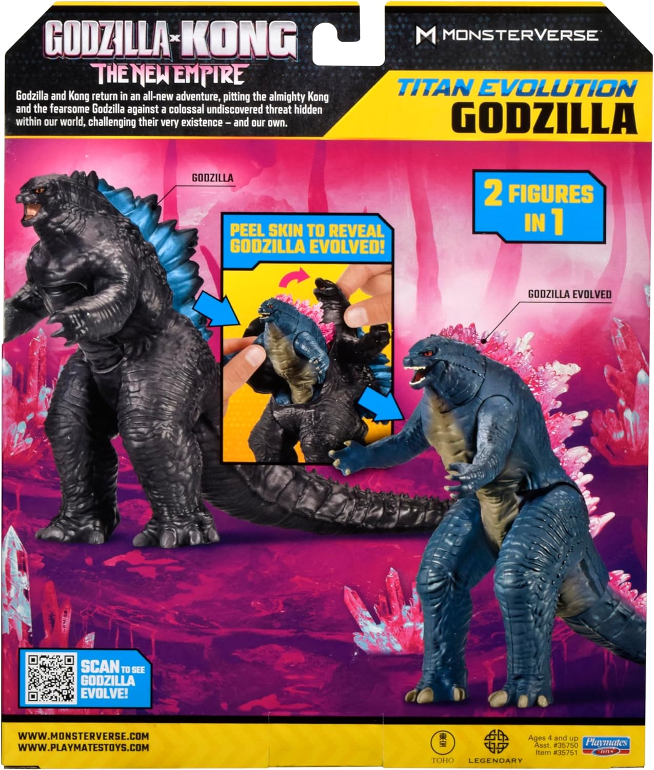 Godzilla x Kong Dlx Fig. 7" - Titan Evolution Godzilla Peel Skin - Play ...