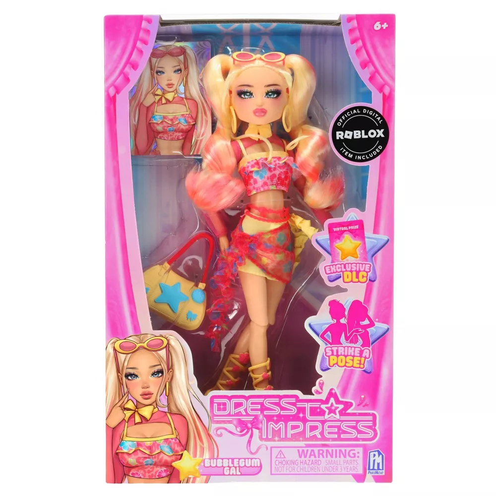 dress to impress — bubblegum gal fashion doll — series 1 wave 1 - Play ...